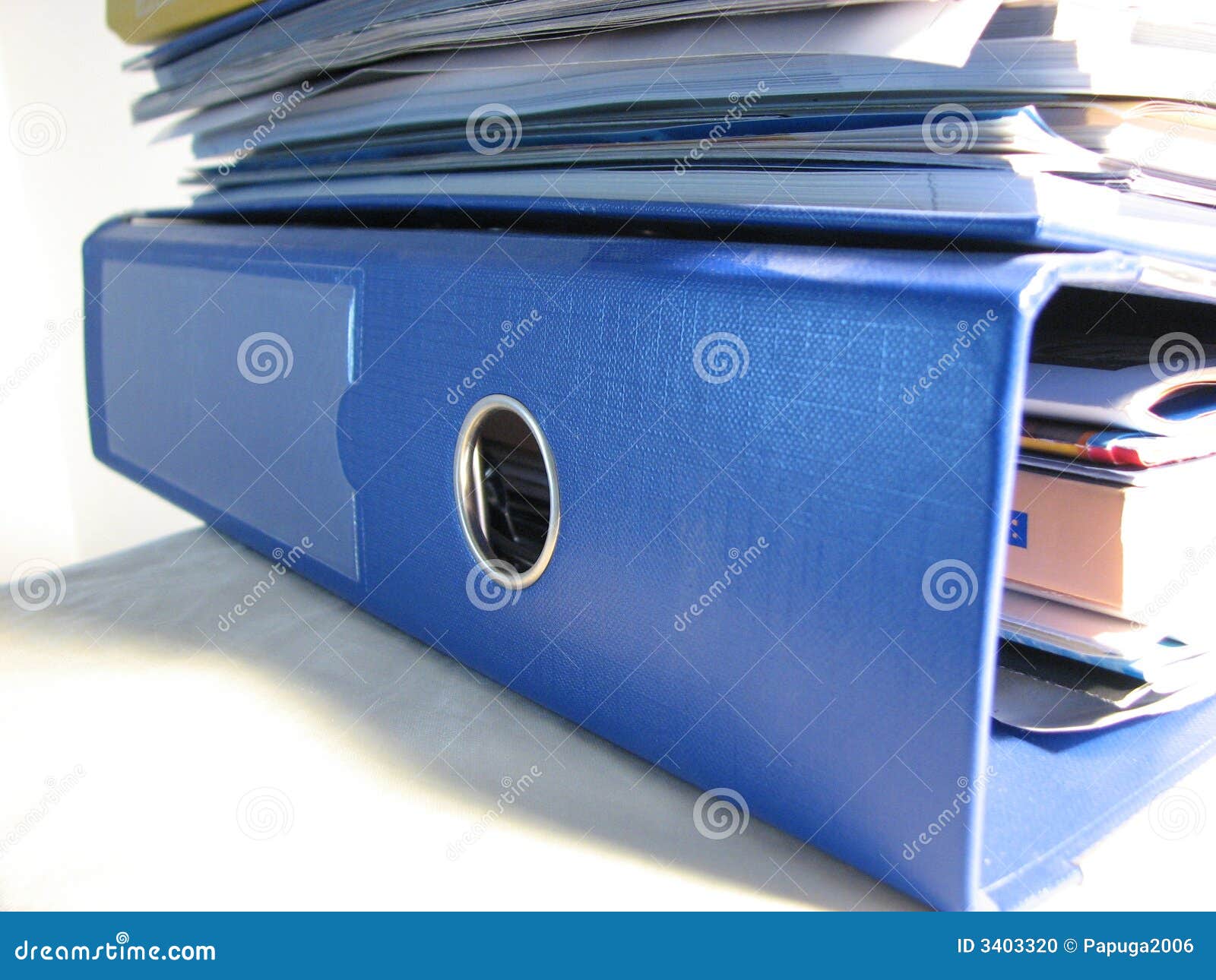 Blue files stock photo. Image of closeup, archiving, unique - 3403320