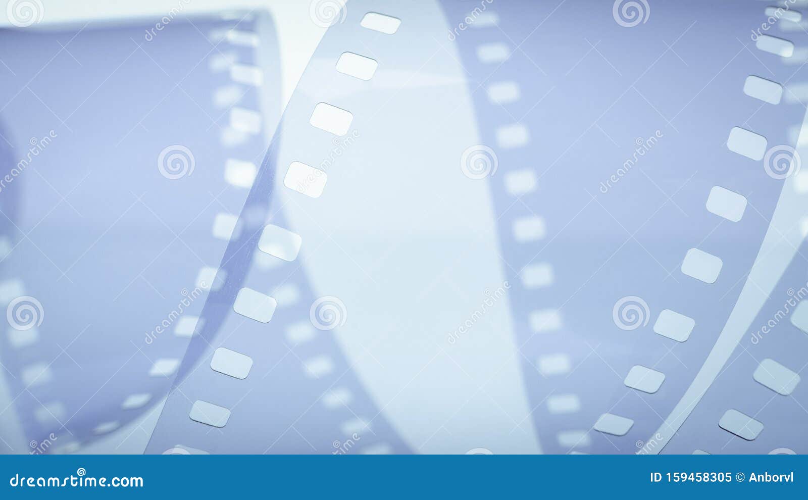 Blue Film Strip Background Abstract Close-up Stock Image - Image of ...