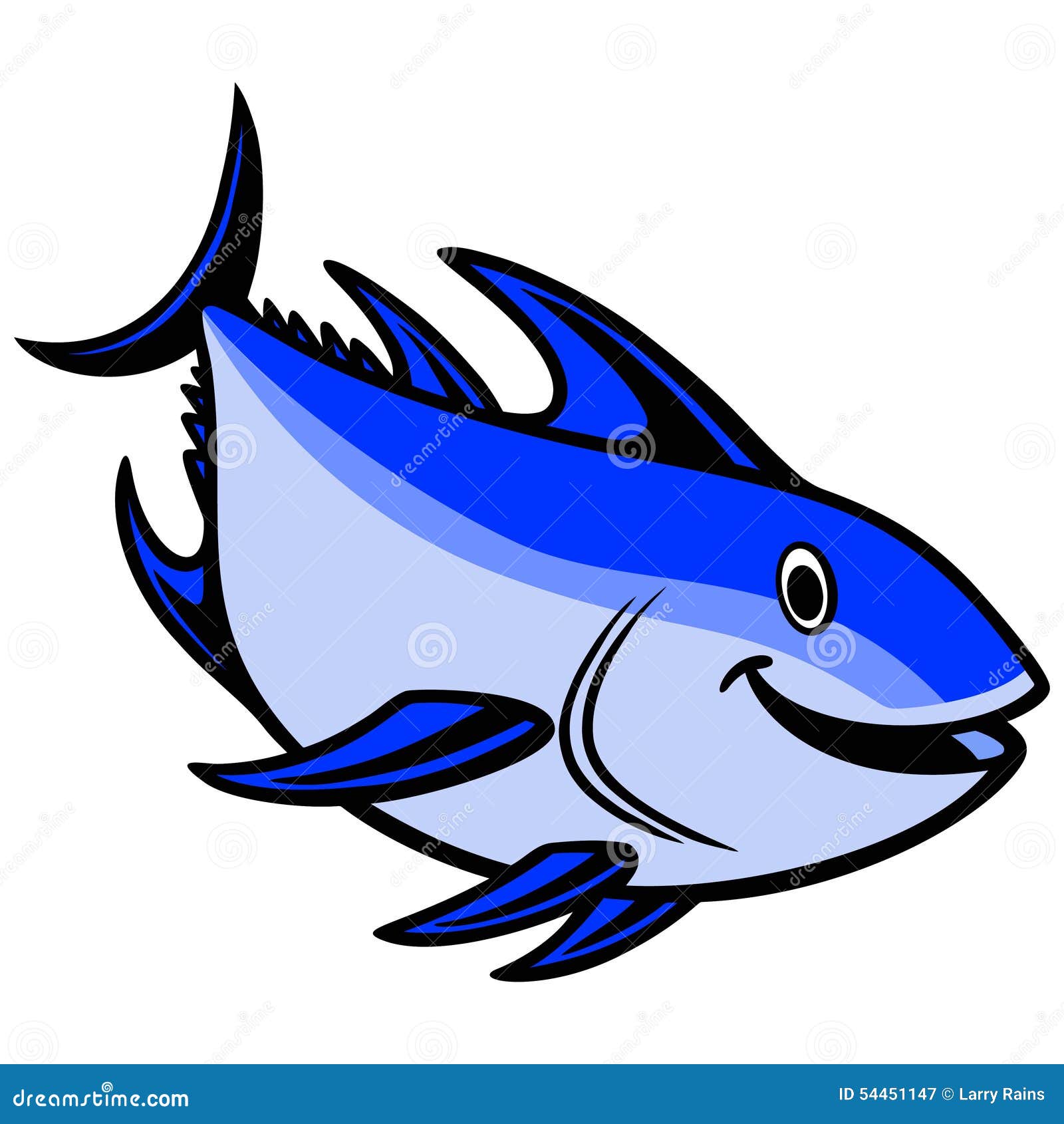 Blue fin Tuna Diving stock vector. Illustration of industry - 54451147