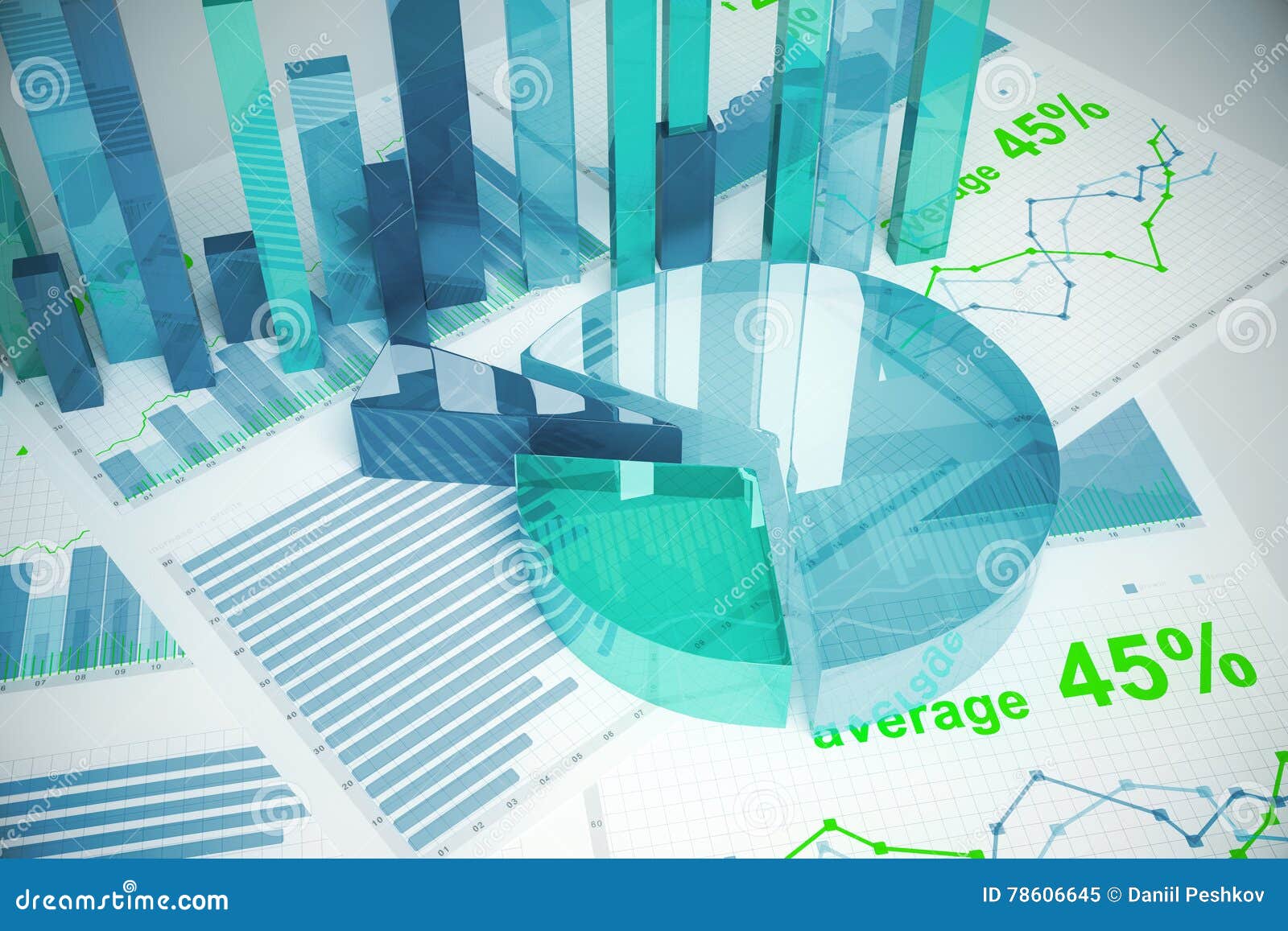Blue financial diagrams stock illustration. Illustration of closeup ...