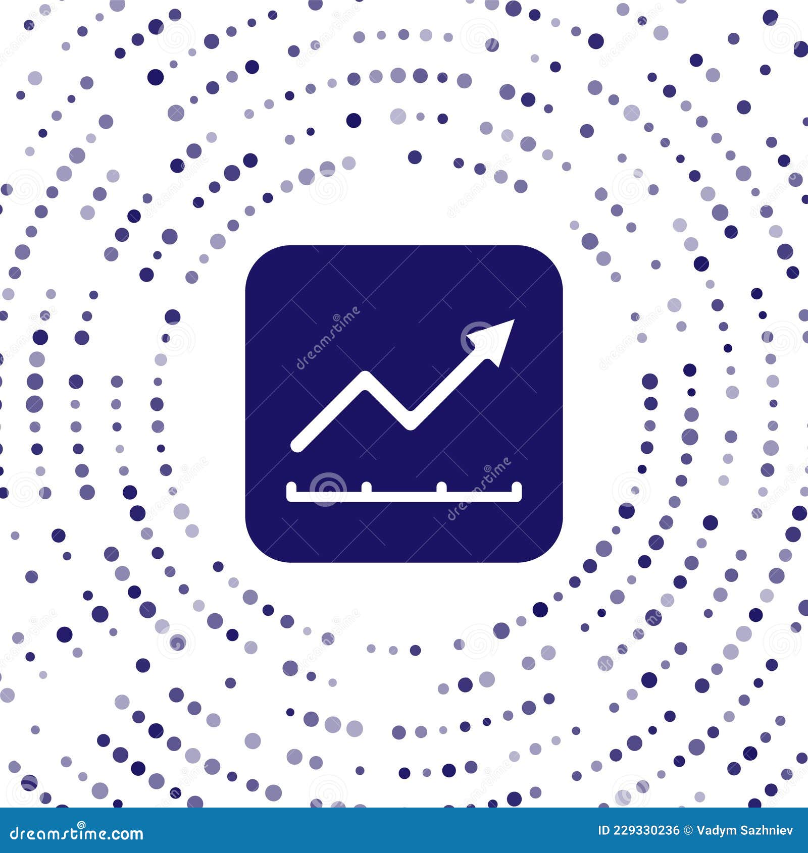 Blue Financial Growth Increase Icon Isolated on White Background ...