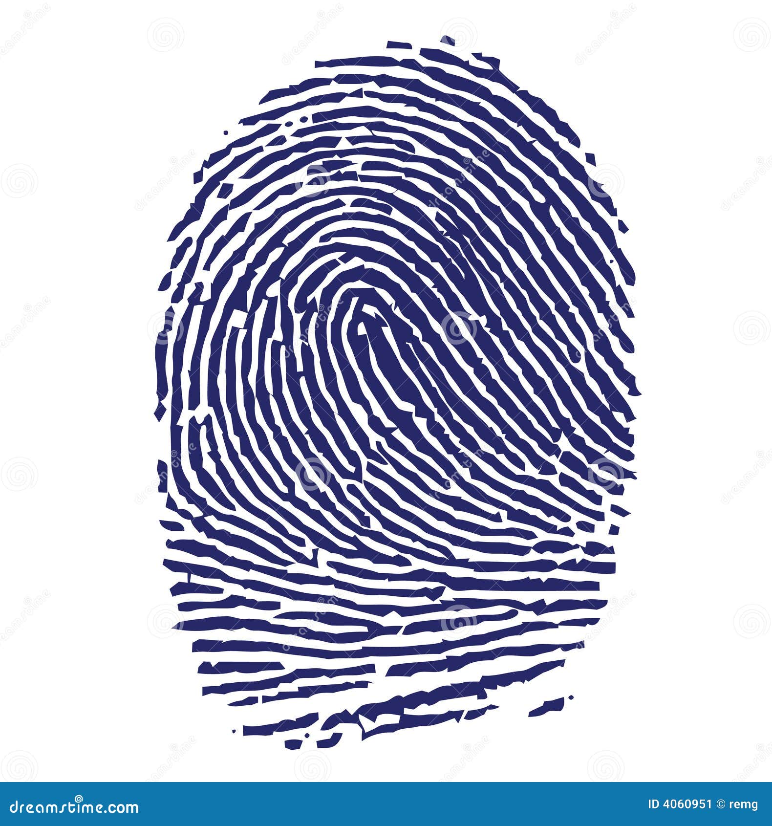 Blue Fingerprint Stock Image - Image: 4060951