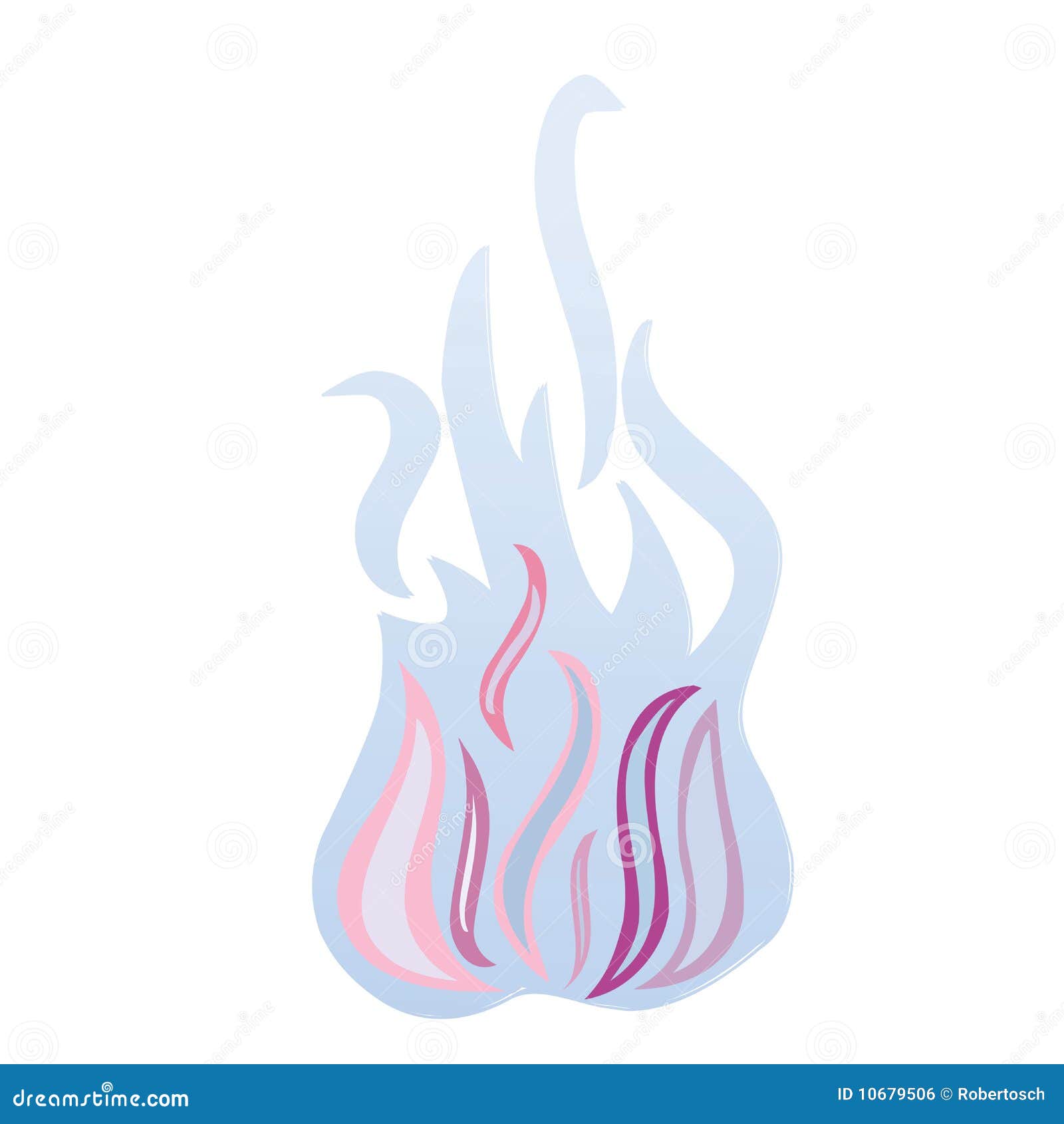 Blue fire stock vector. Illustration of drawing, heat - 10679506