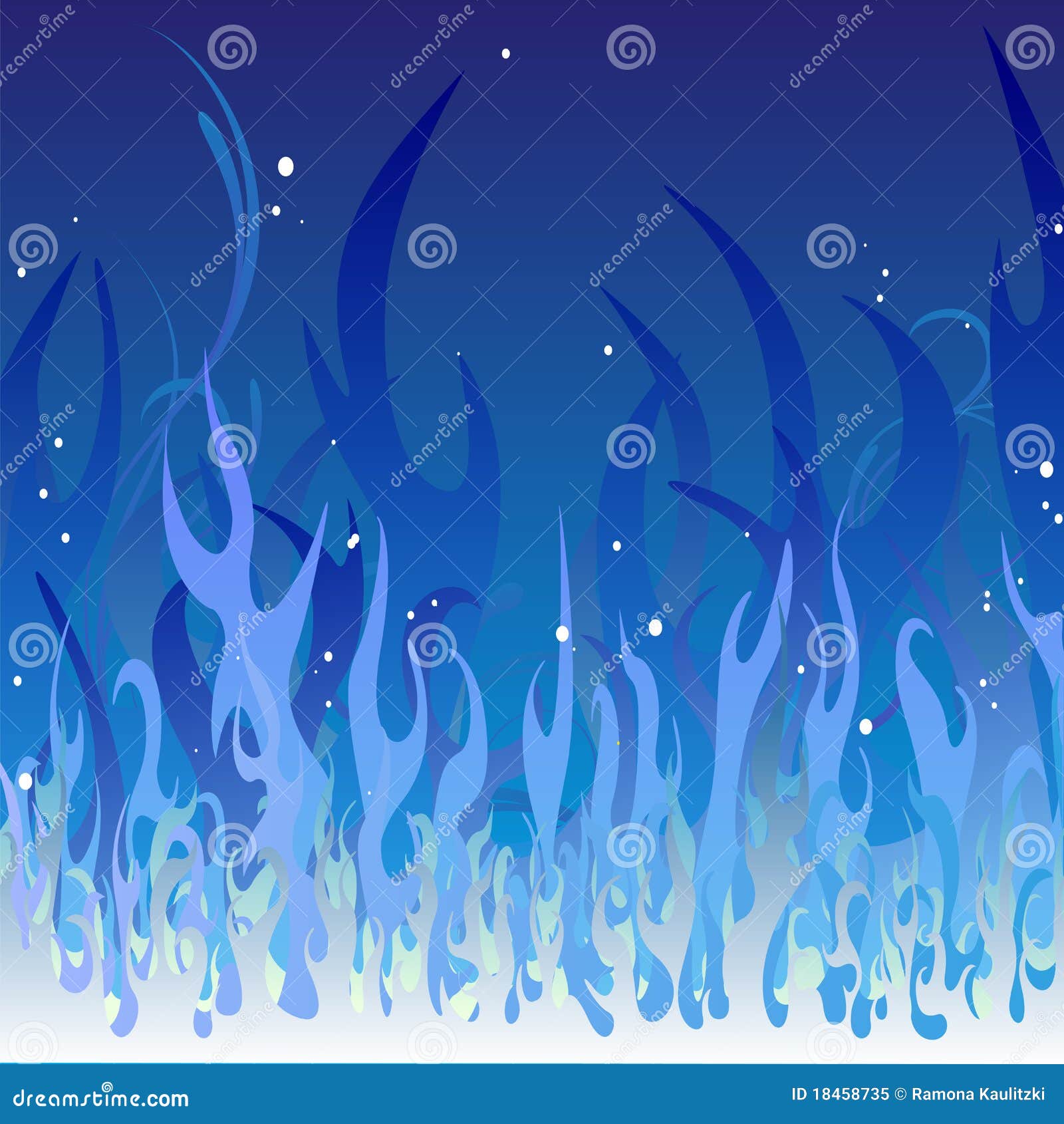 Blue fire stock illustration. Illustration of glow, abstract - 18458735