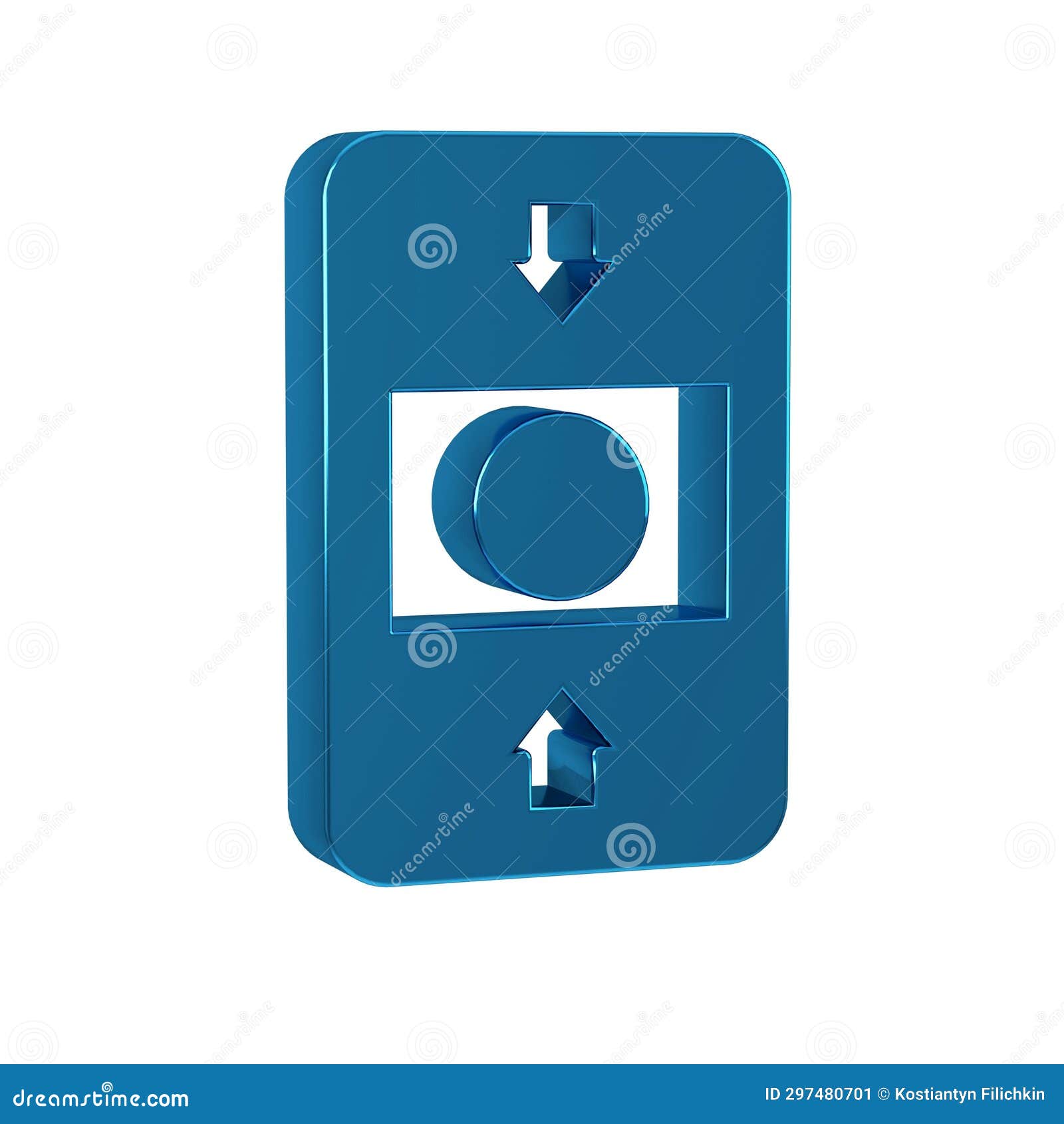 Blue Fire Alarm System Icon Isolated on Transparent Background. Pull ...