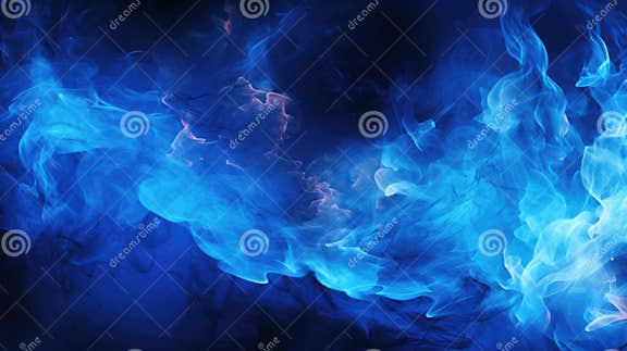 Blue Fire Background, Abstract Illustration Stock Illustration ...
