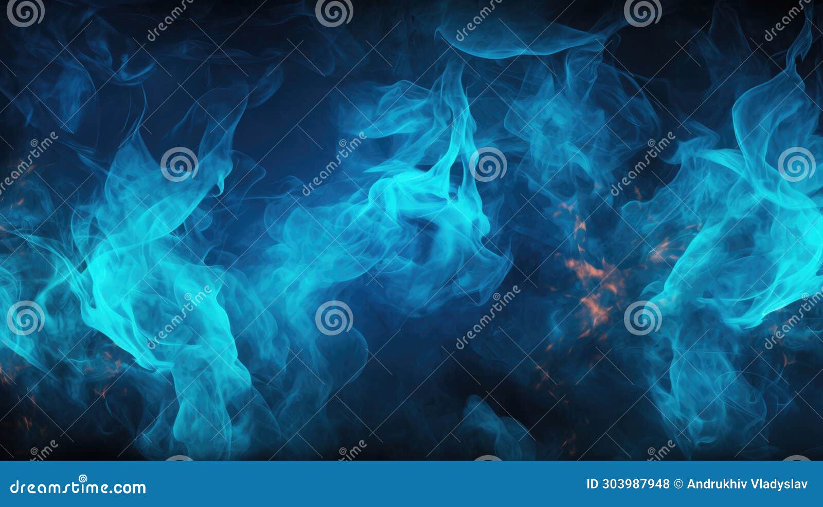 Blue Fire Background, Abstract Illustration Stock Illustration ...