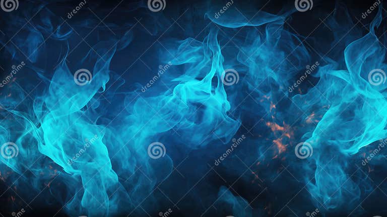 Blue Fire Background, Abstract Illustration Stock Illustration ...