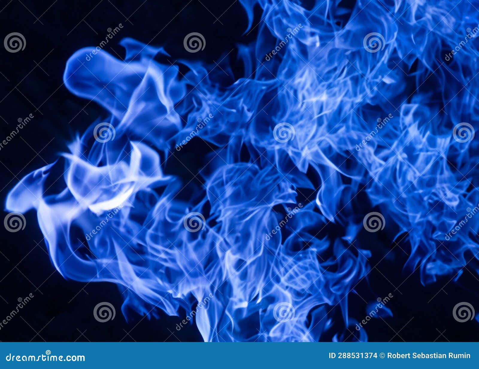 Blue fire stock illustration. Illustration of bonfire - 288531374
