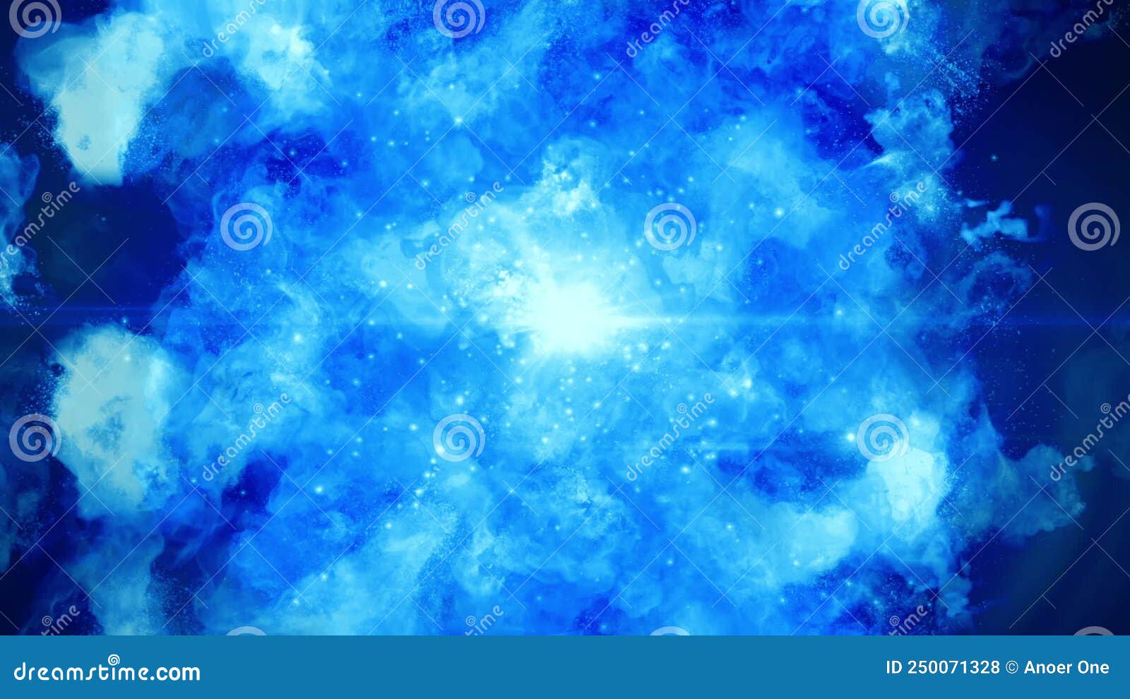 Blue Fire Ball Explosion Flame Loop Animation Stock Footage - Video of ...