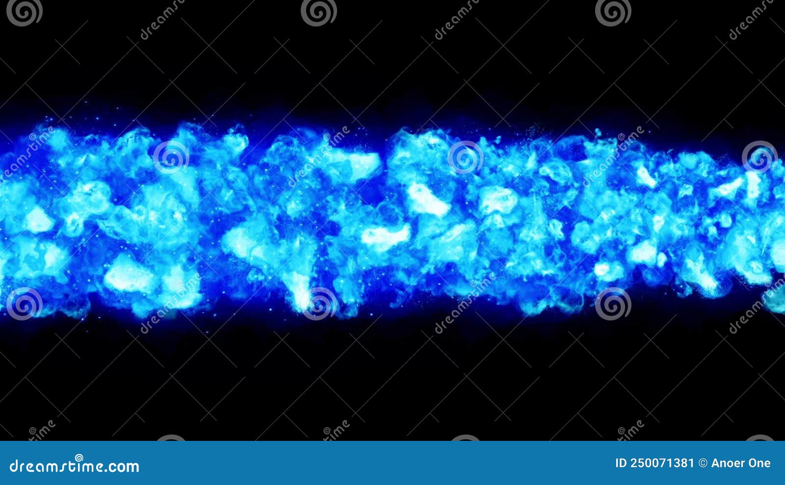 Blue Fire Ball Explosion Flame Loop Animation Stock Video - Video of ...
