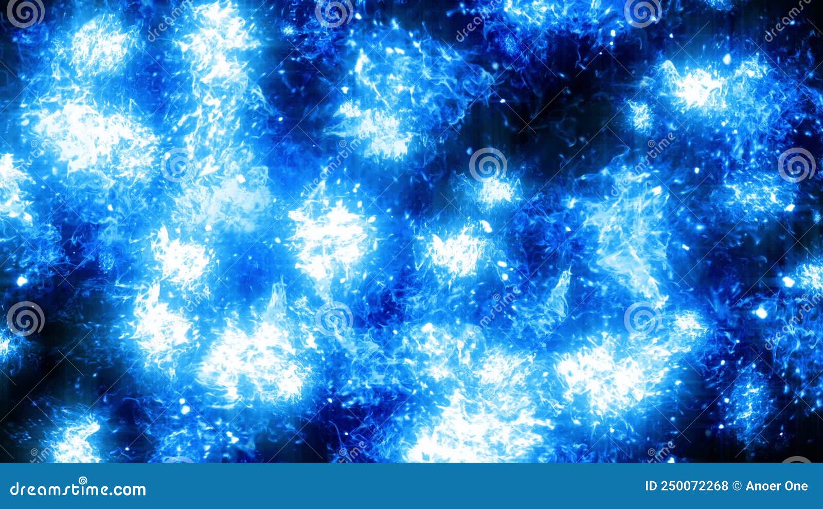 Blue Fire Ball Explosion Flame Loop Animation Stock Footage - Video of ...