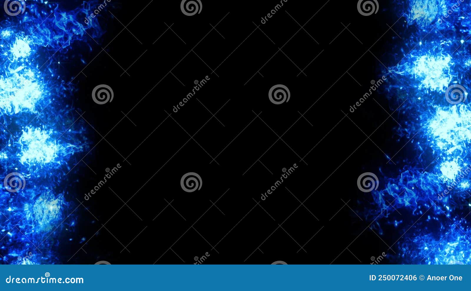 Blue Fire Ball Explosion Flame Loop Animation Stock Footage - Video of ...