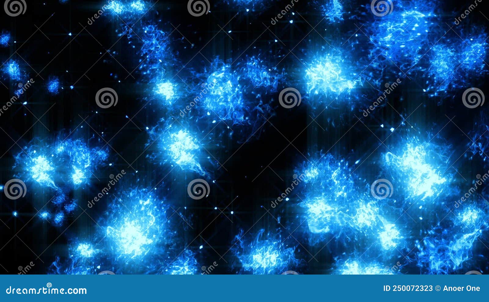 Blue Fire Ball Explosion Flame Loop Animation Stock Video - Video of ...