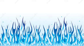 Blue fire border stock vector. Illustration of yellow - 16651977