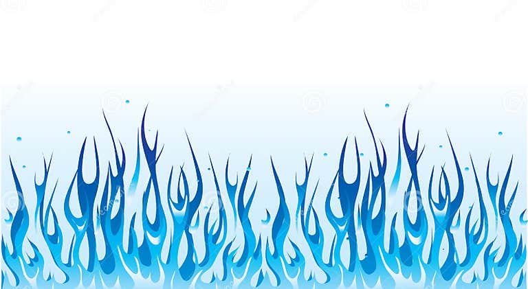 Blue fire border stock vector. Illustration of yellow - 16651977