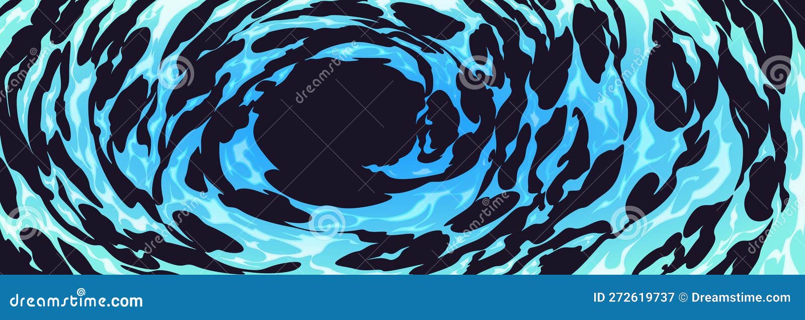 Blue Fire Effect, Cartoon Water Comics Background Stock Illustration ...