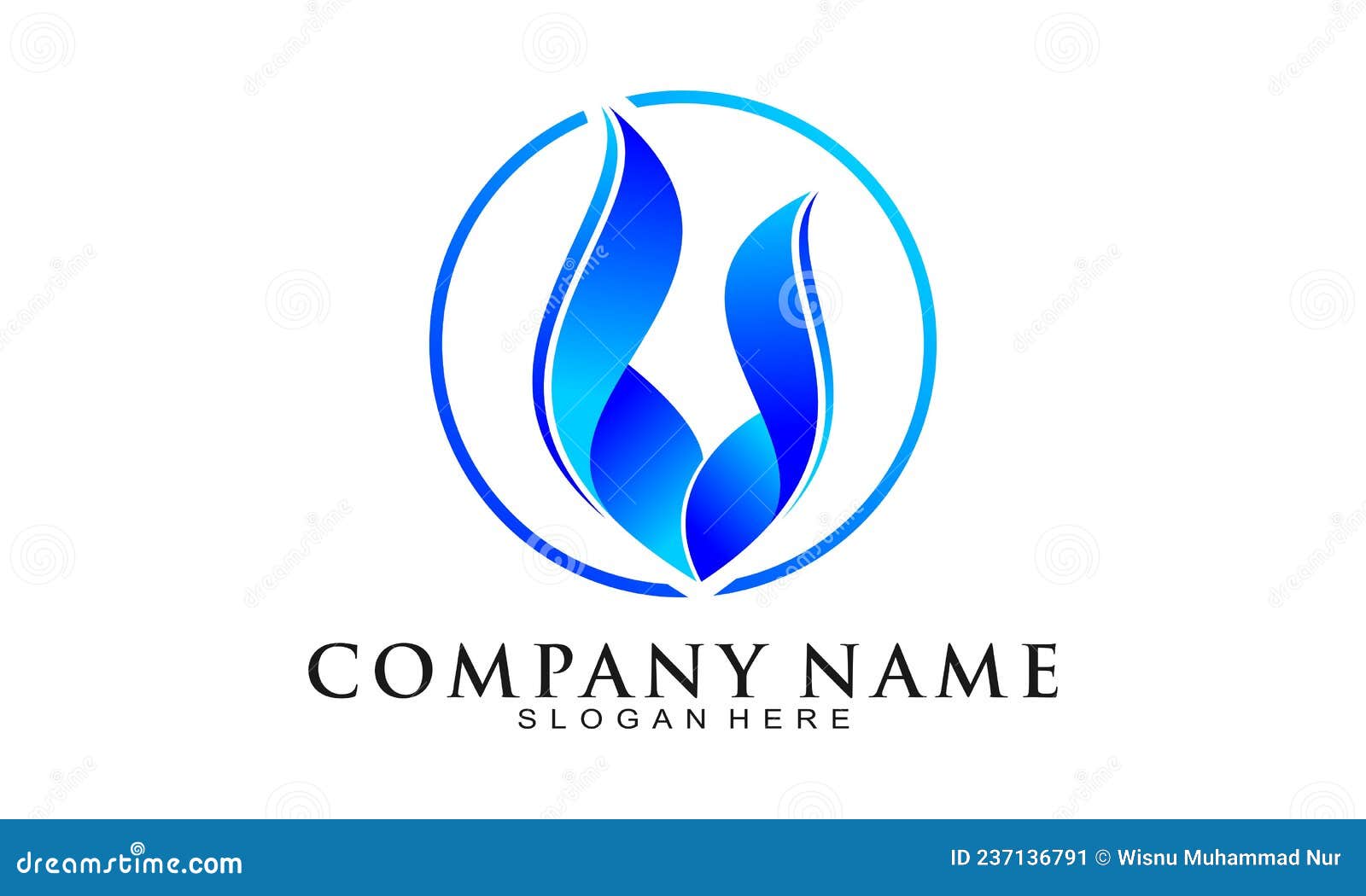 Blue Fire Elegant Logo Design Stock Vector - Illustration of passion ...