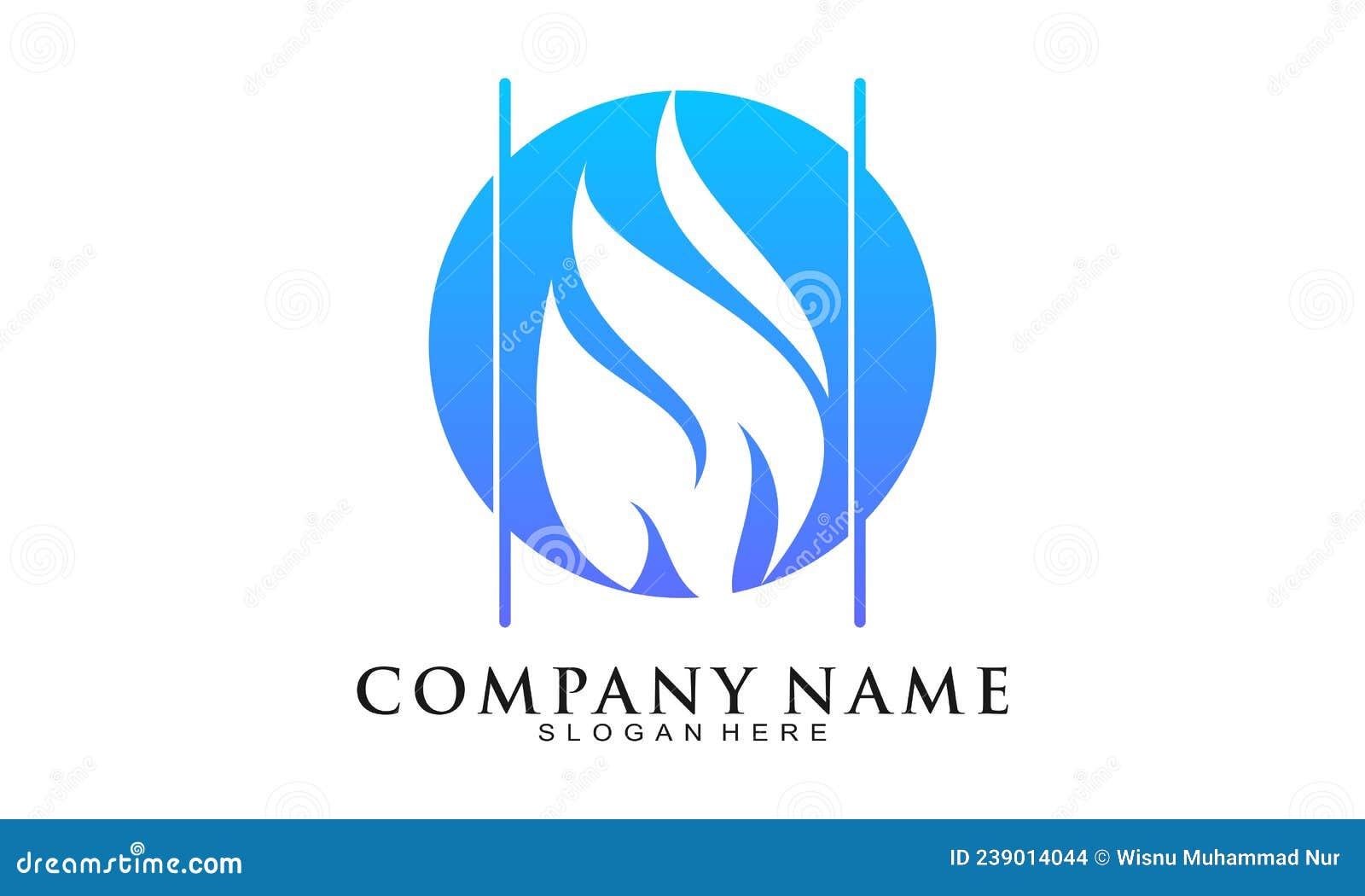 Blue Fire Elegant Vector Logo Stock Vector - Illustration of flare ...