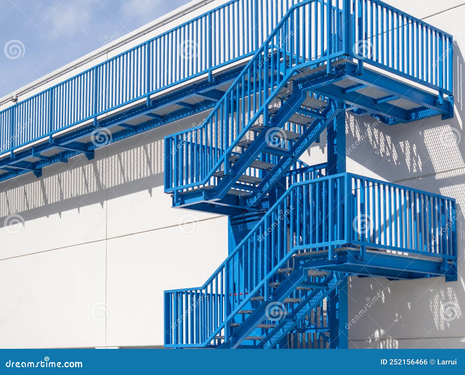 Fire Escape in an Industrial Building Stock Photo - Image of exterior ...