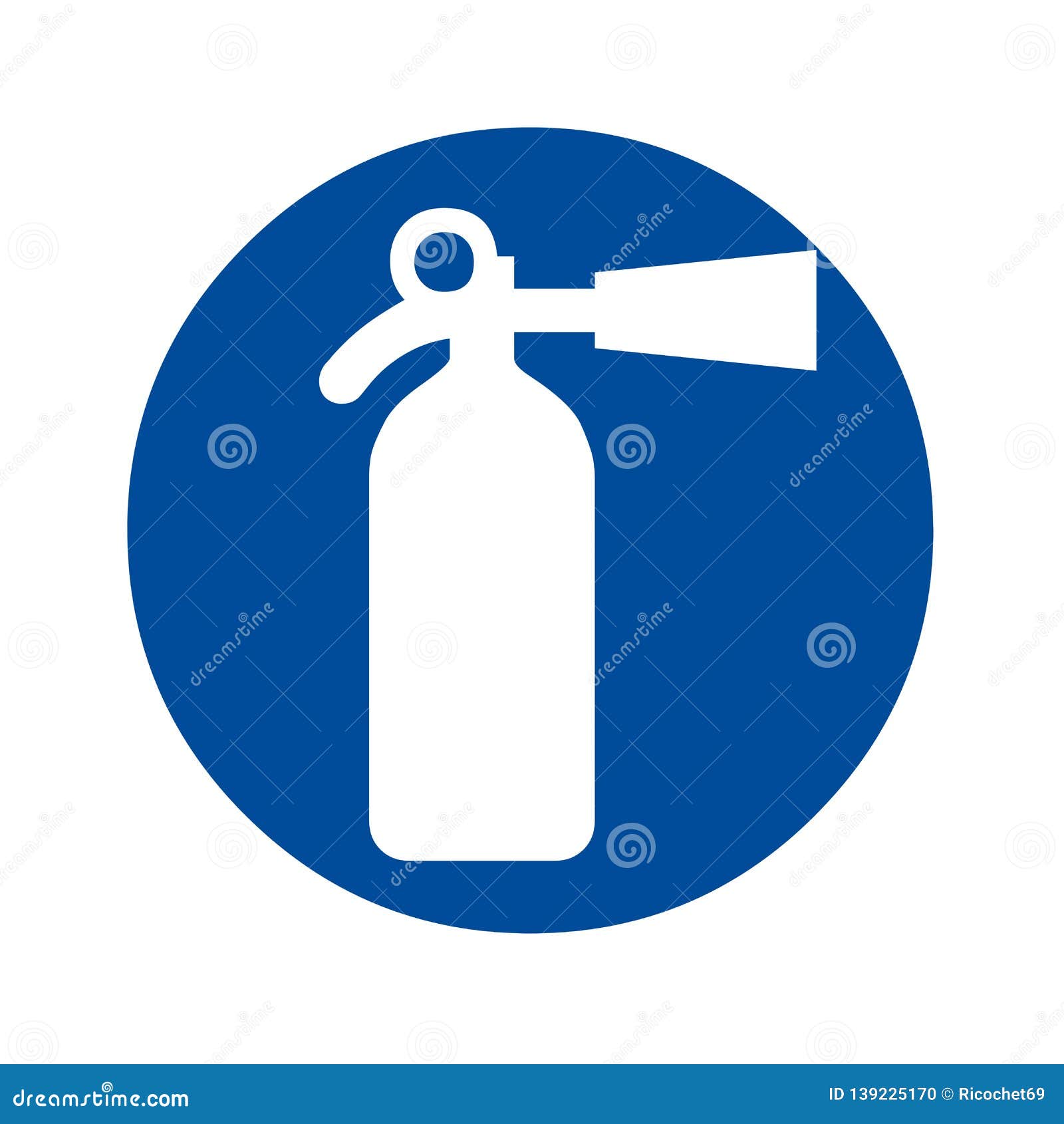 Blue Fire Extinguisher Symbol Icon Stock Illustration - Illustration of ...