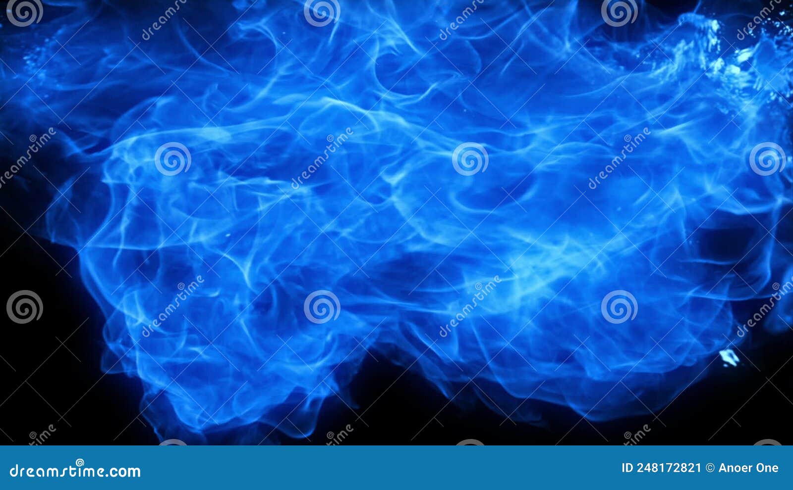Blue Fire Flame Burn Smoke Animation Stock Video - Video of flaming ...