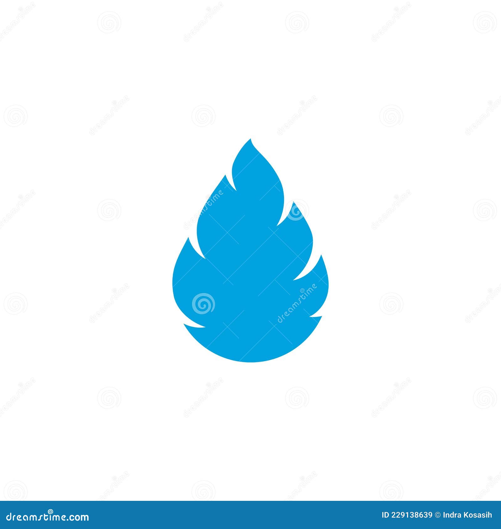 Blue Fire Flame Logo Can Also for Gas and Energy Logo Vector Icon ...