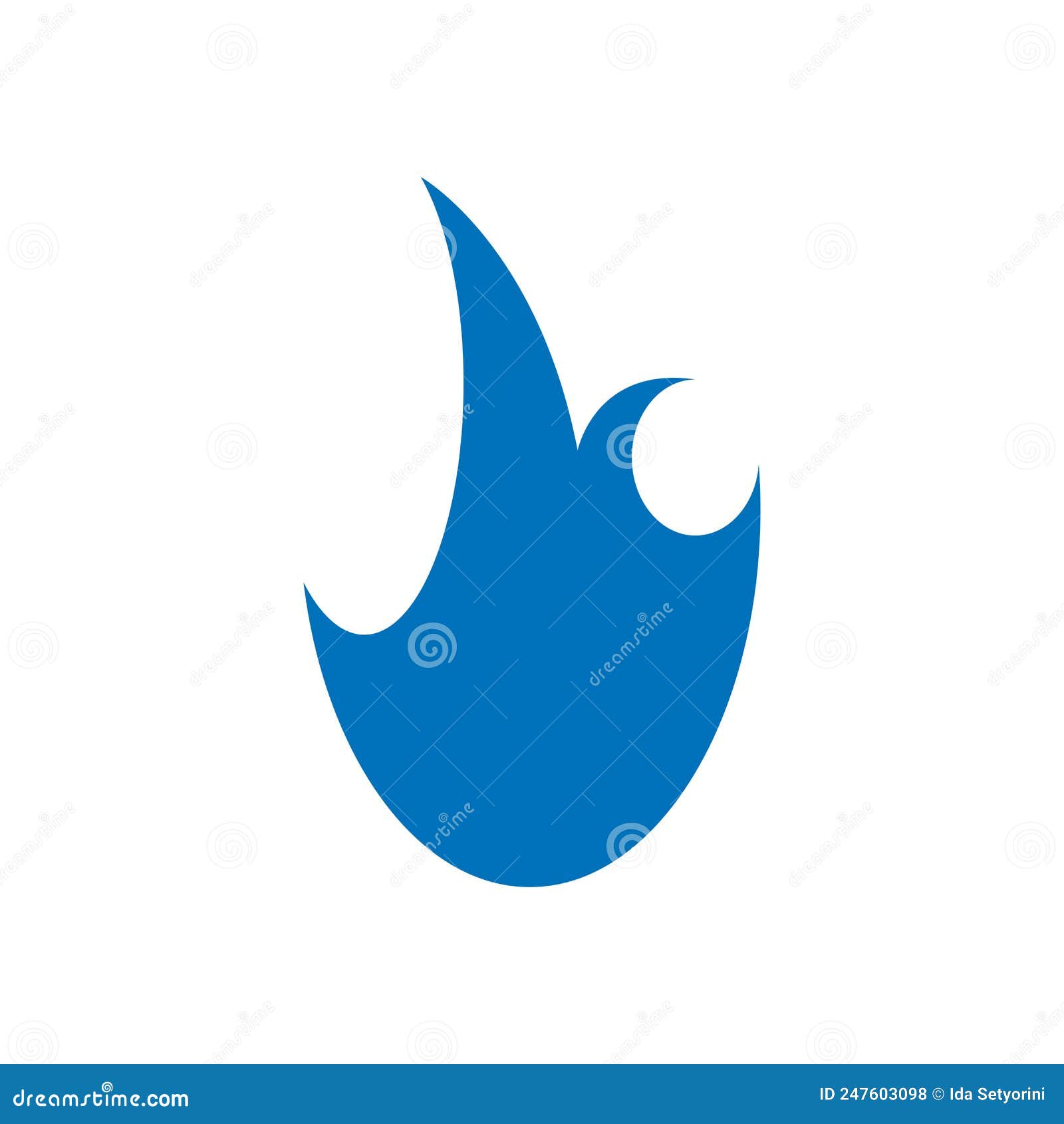 Blue Fire Flame Logo Design Stock Illustration - Illustration of ...