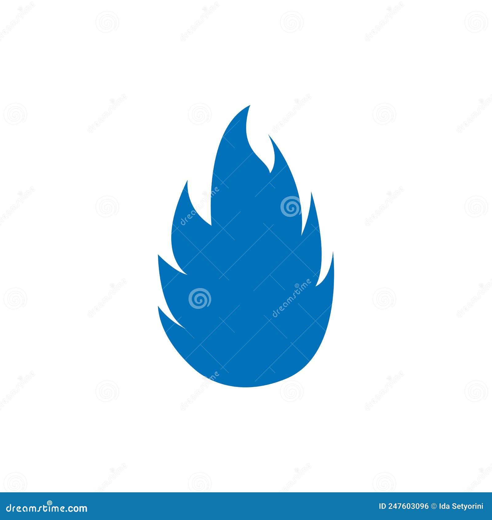 Blue Fire Flame Logo Design Stock Illustration - Illustration of ...