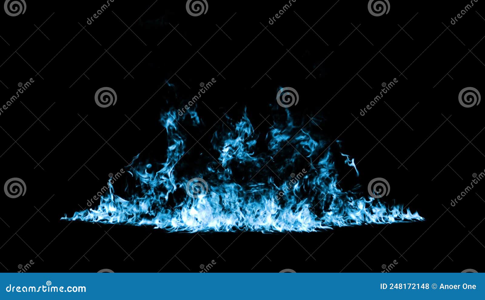 Blue Fire Flame Loop Animation Stock Footage - Video of animation ...