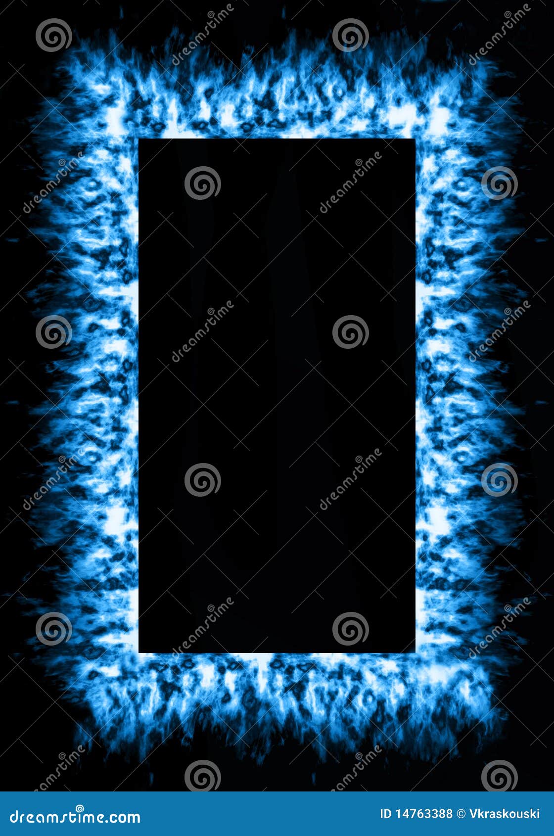 Blue fire frame stock illustration. Illustration of frame - 14763388