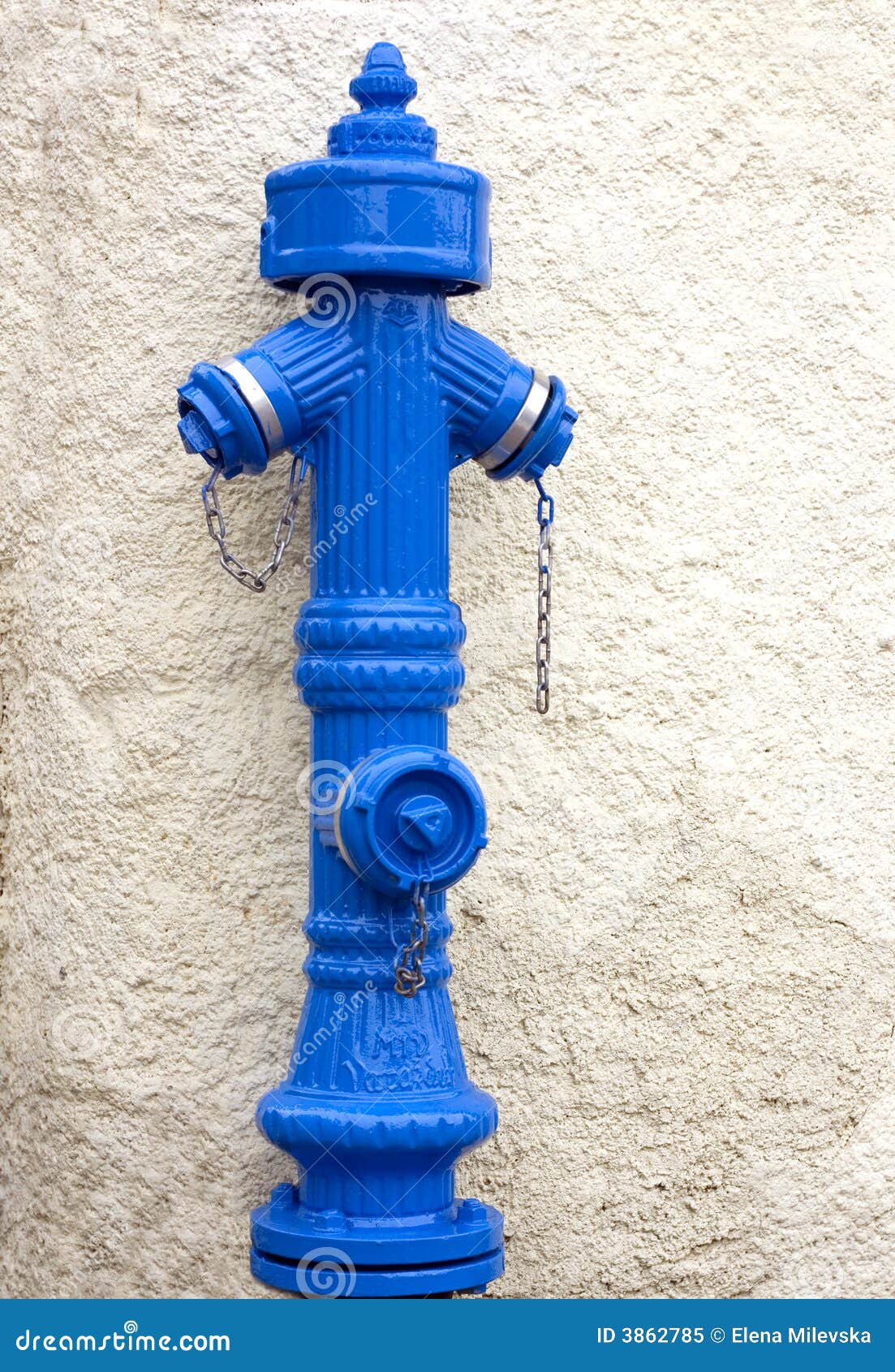 Blue Fire Hidrant stock image. Image of rescue, fire, urbain - 3862785