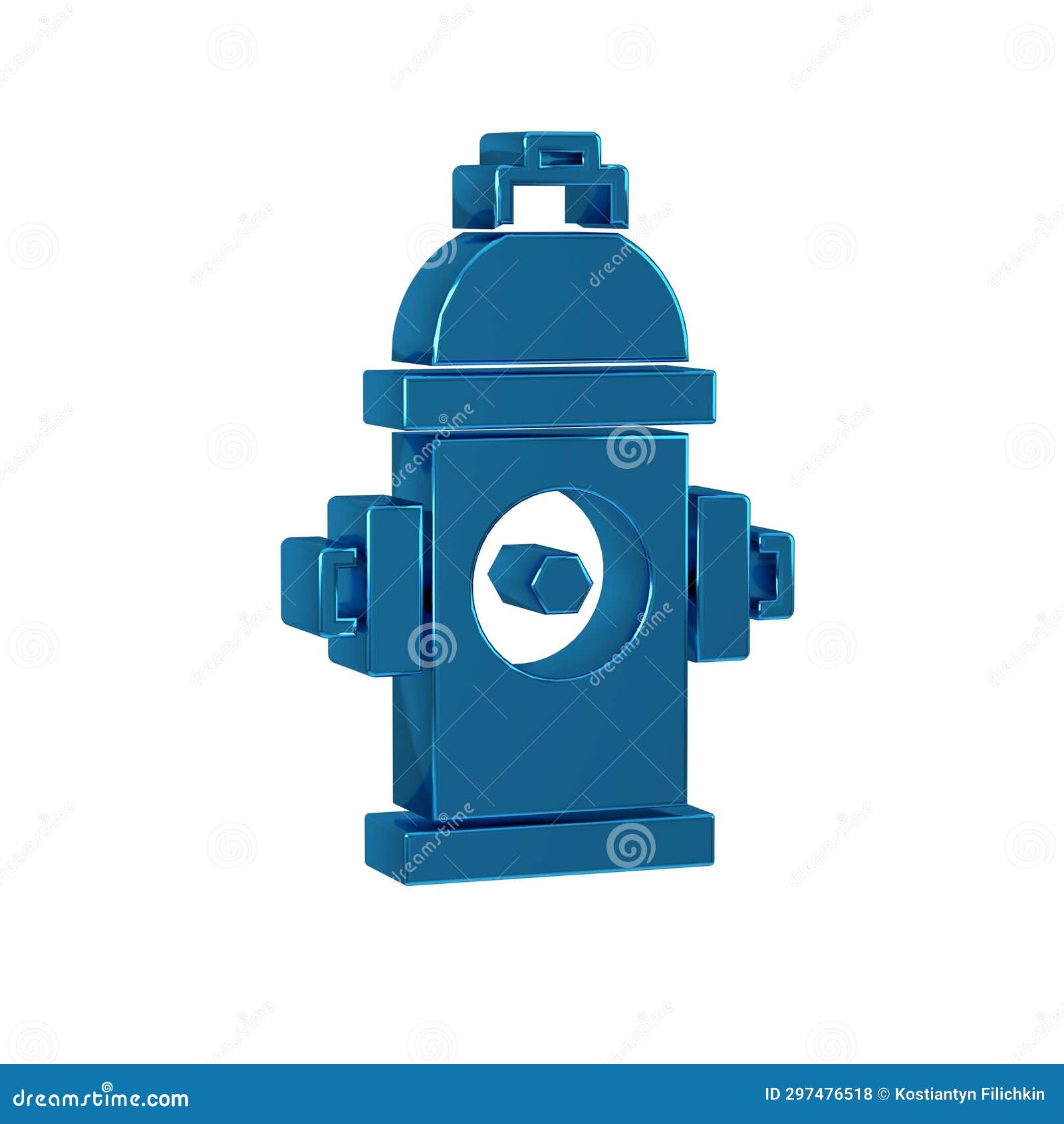 Blue Fire Hydrant Icon Isolated on Transparent Background. Stock ...