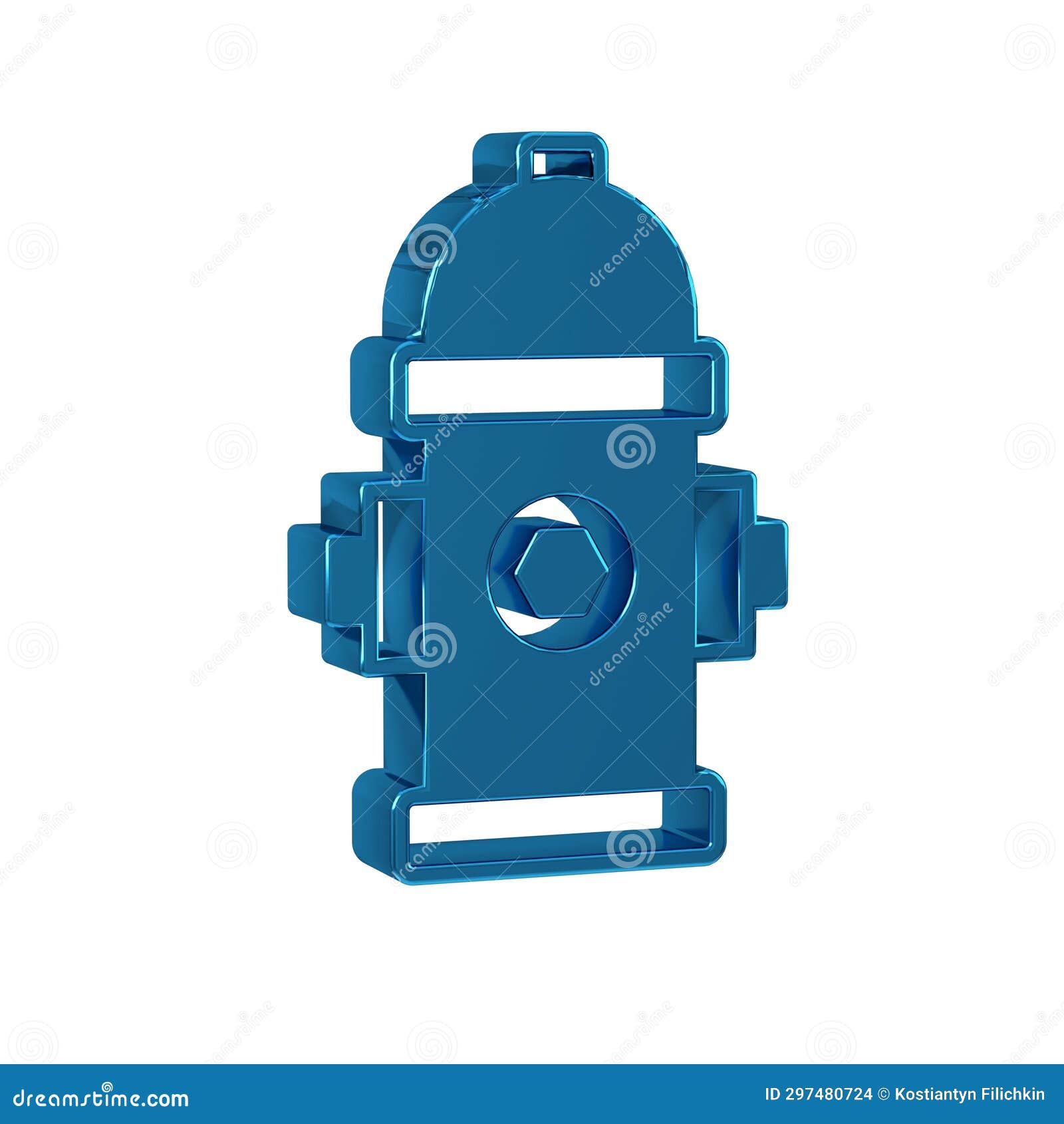 Blue Fire Hydrant Icon Isolated on Transparent Background. Stock ...