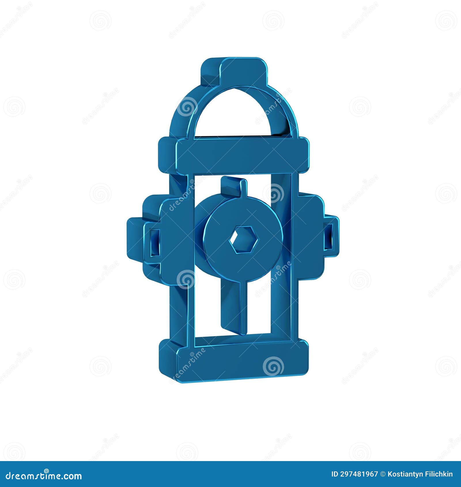 Blue Fire Hydrant Icon Isolated on Transparent Background. Stock ...