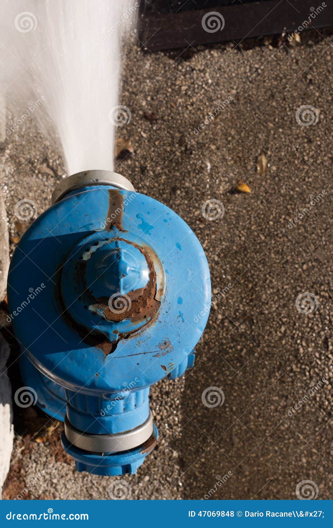 Blue fire hydrant stock photo. Image of metal, inflammable - 47069848