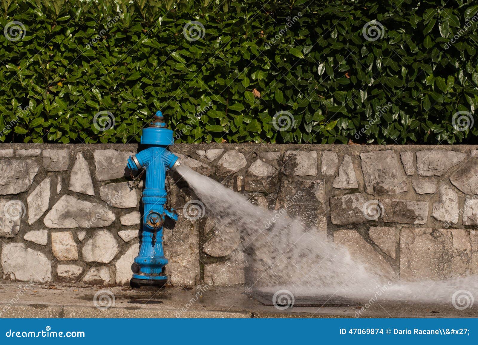 Blue fire hydrant stock photo. Image of disaster, corrosion - 47069874