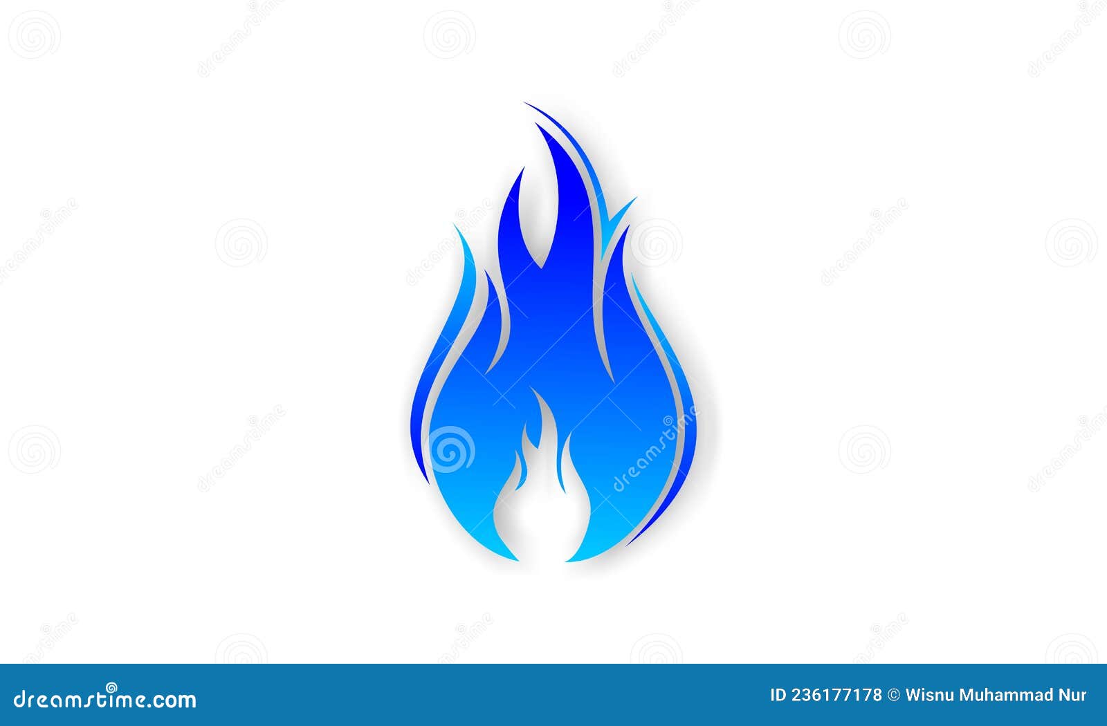 Blue Fire Illustration Vector Stock Vector - Illustration of blaze ...
