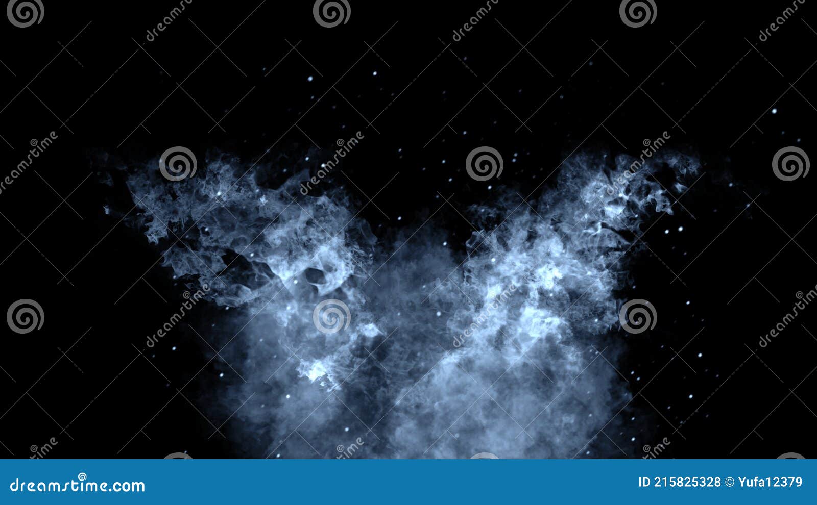Blue Fire on Isolated Background. Perfect Explosion Effect for ...