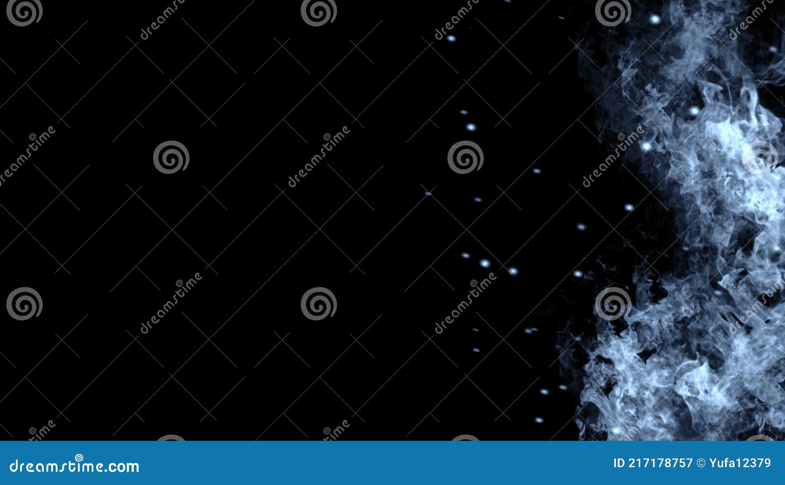 Blue Fire on Isolated Background. Perfect Explosion Effect for ...