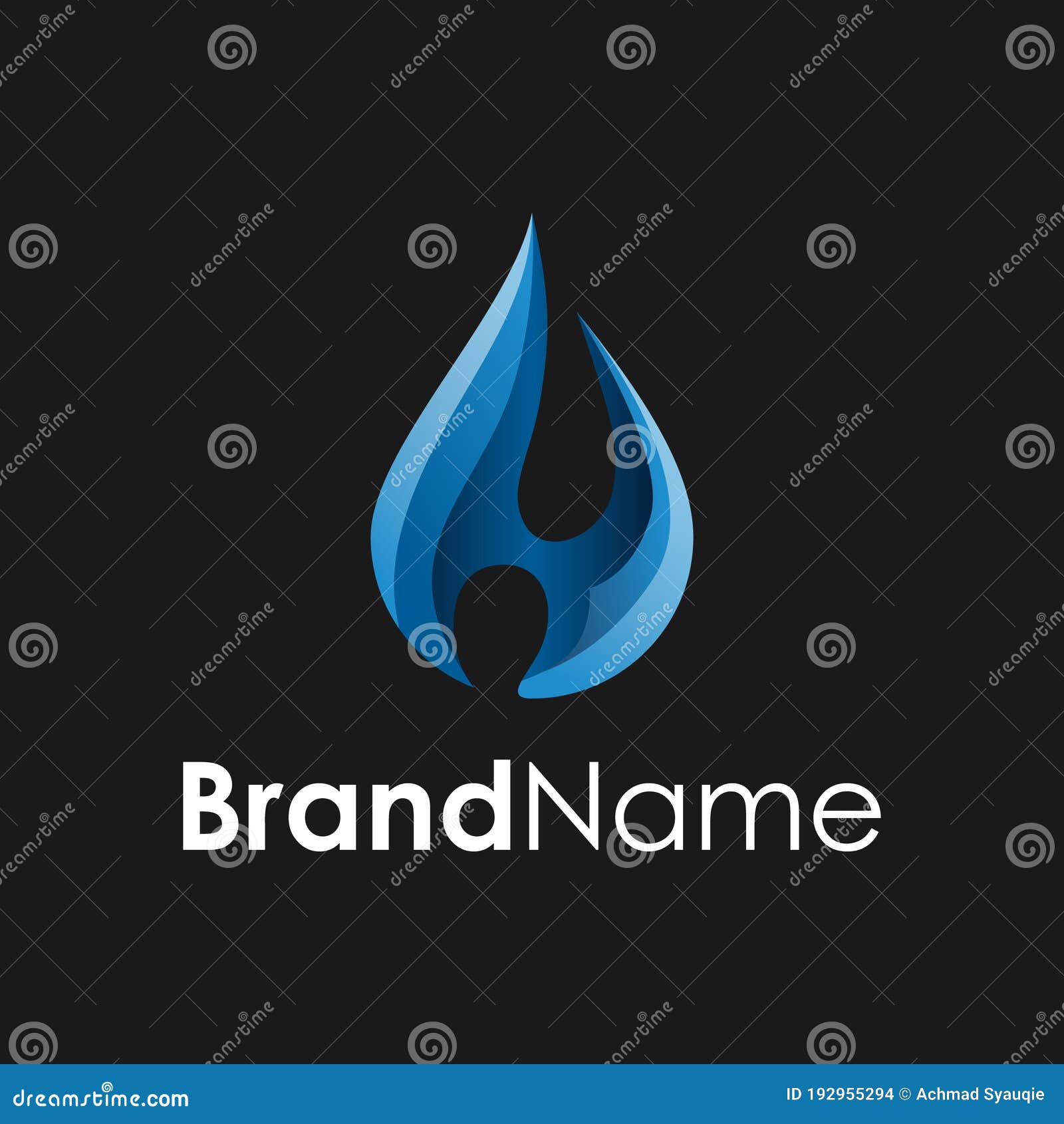Blue Fire Logo Creative Concept Stock Vector - Illustration of flare ...