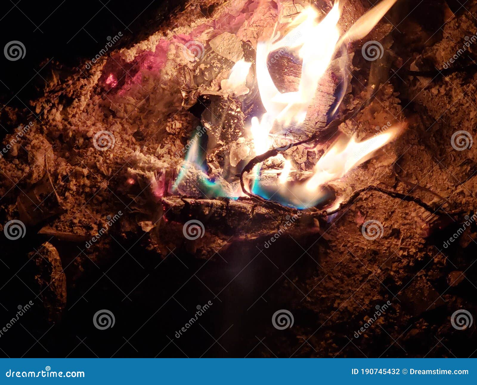 Blue fire spirit stock photo. Image of fire, face, blue - 190745432