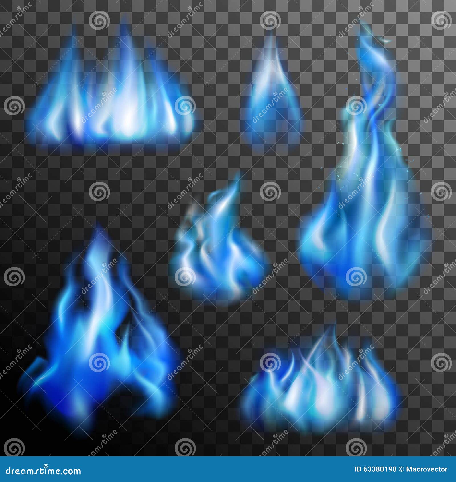Fire Transparent Translucent Flame Torch Vector Illustration ...