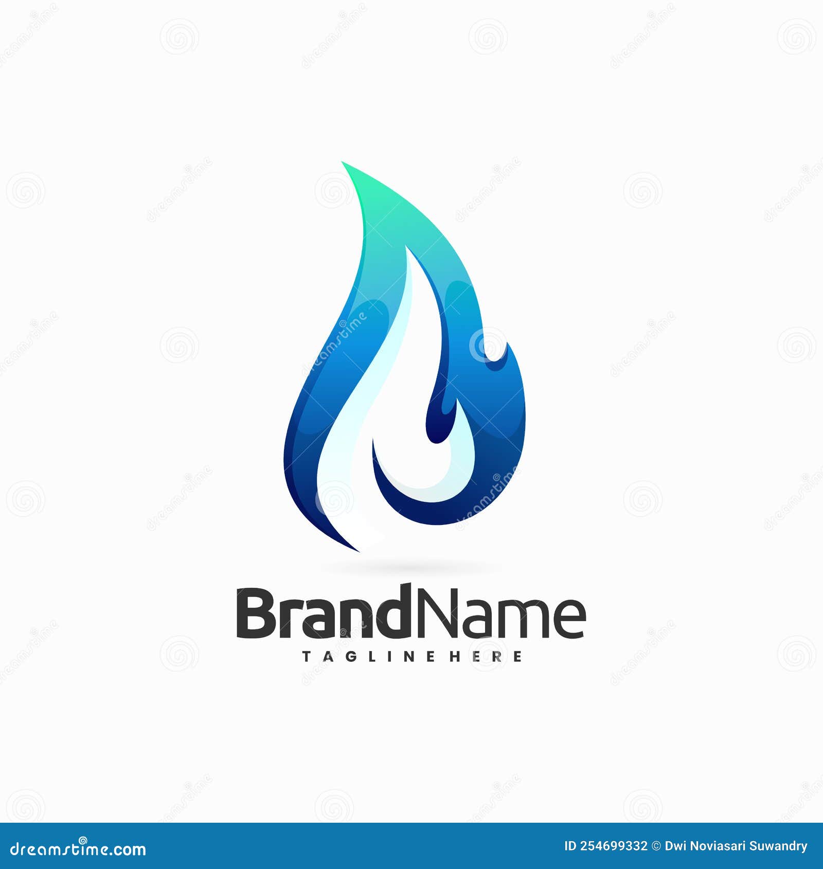 Blue Fire Logo or Flame Fire Logo Icon Stock Vector - Illustration of ...