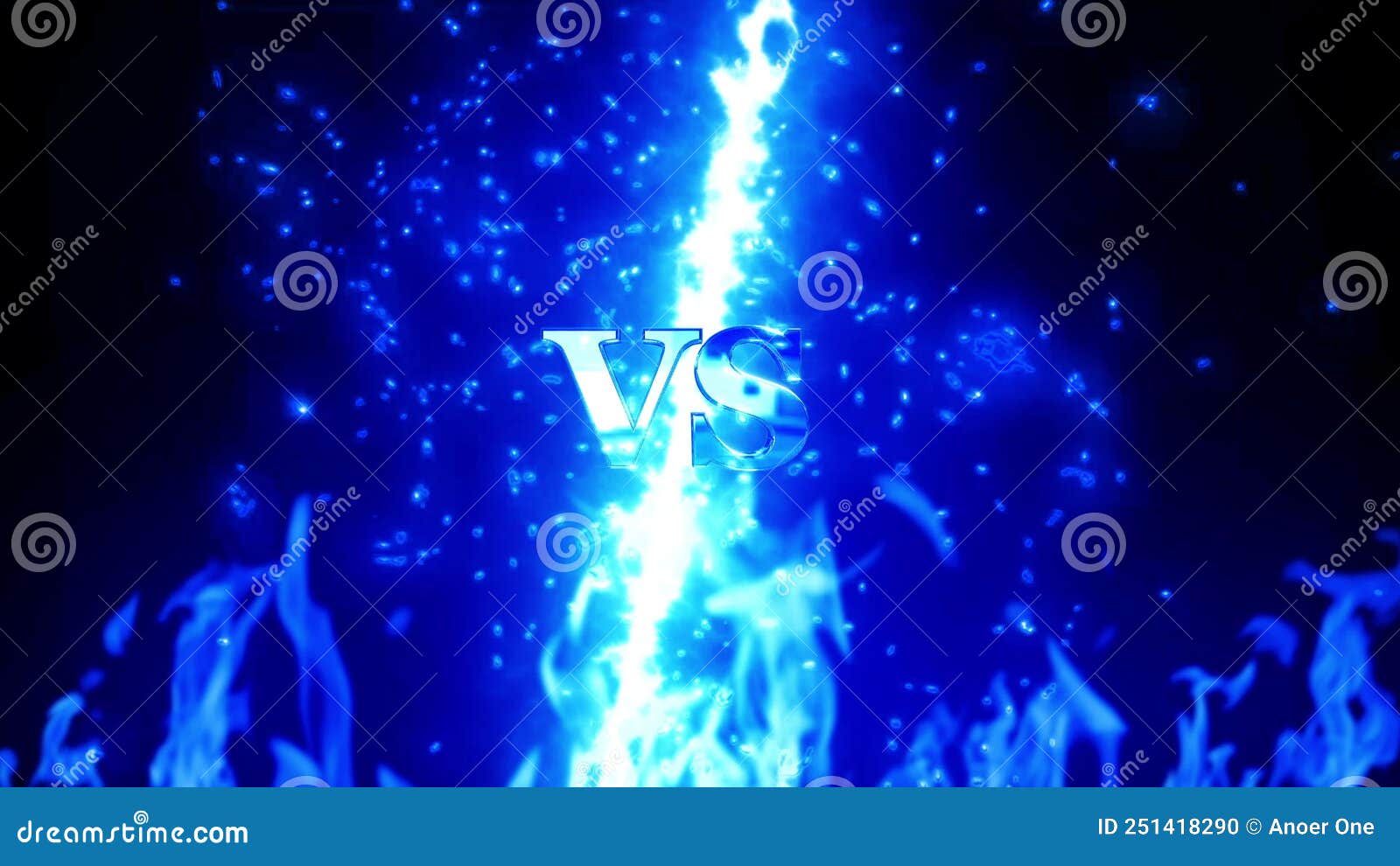 Blue Fire Versus Interface Background Loop Animation Stock Footage ...