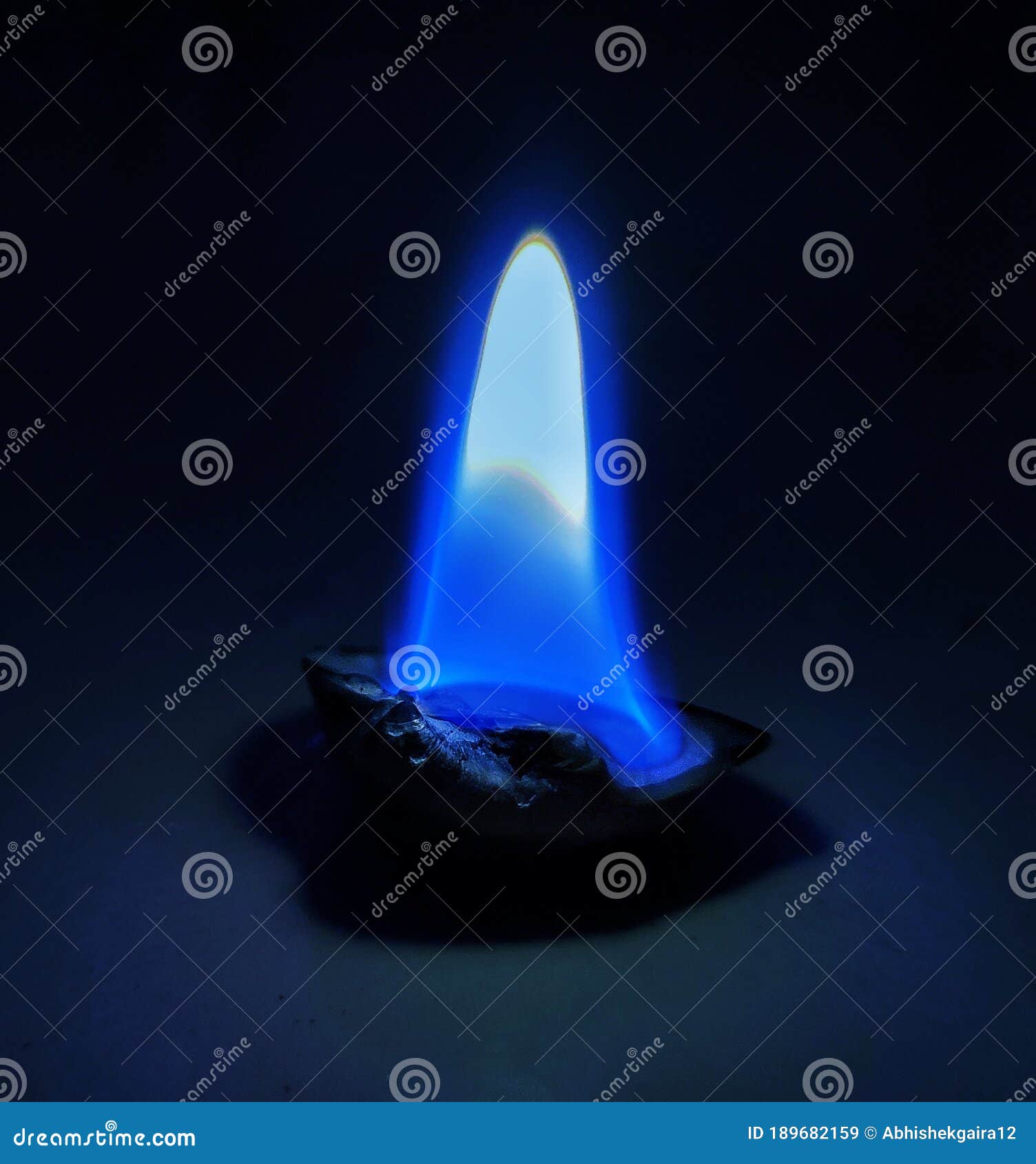 Blue fire in dark stock image. Image of lighting, drink - 189682159