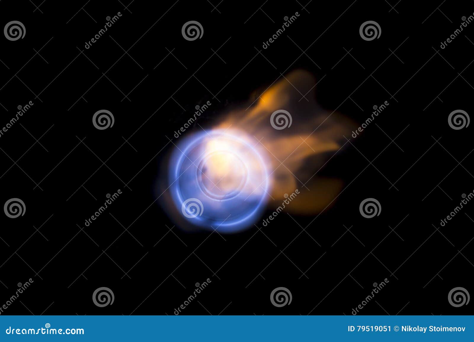 Blue fireball on black stock image. Image of isolated - 79519051