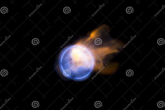Blue fireball on black stock image. Image of isolated - 79519051