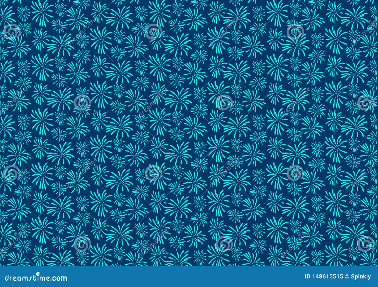 Blue Firework Blast Pattern Design Wallpaper Stock Illustration ...