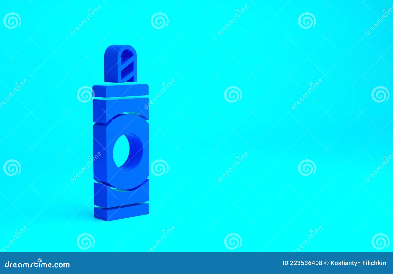 Blue Firework Icon Isolated on Blue Background. Concept of Fun Party ...